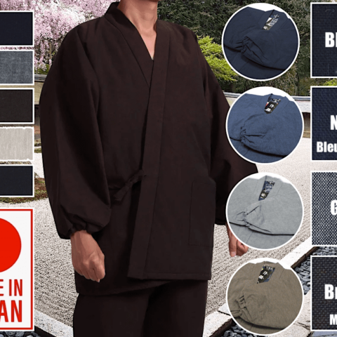 Samue Hiver Enseki Muji Made In Japan - Kyoto BudoShop - Boutique D ...